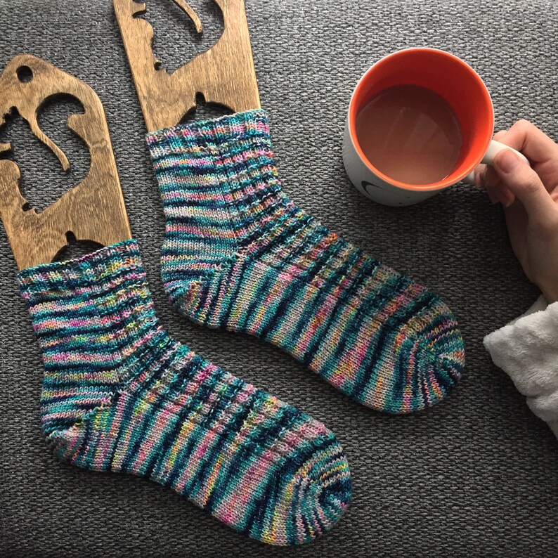 Magic Loop Toe Up Knitting Sock Pattern - Etsy Australia