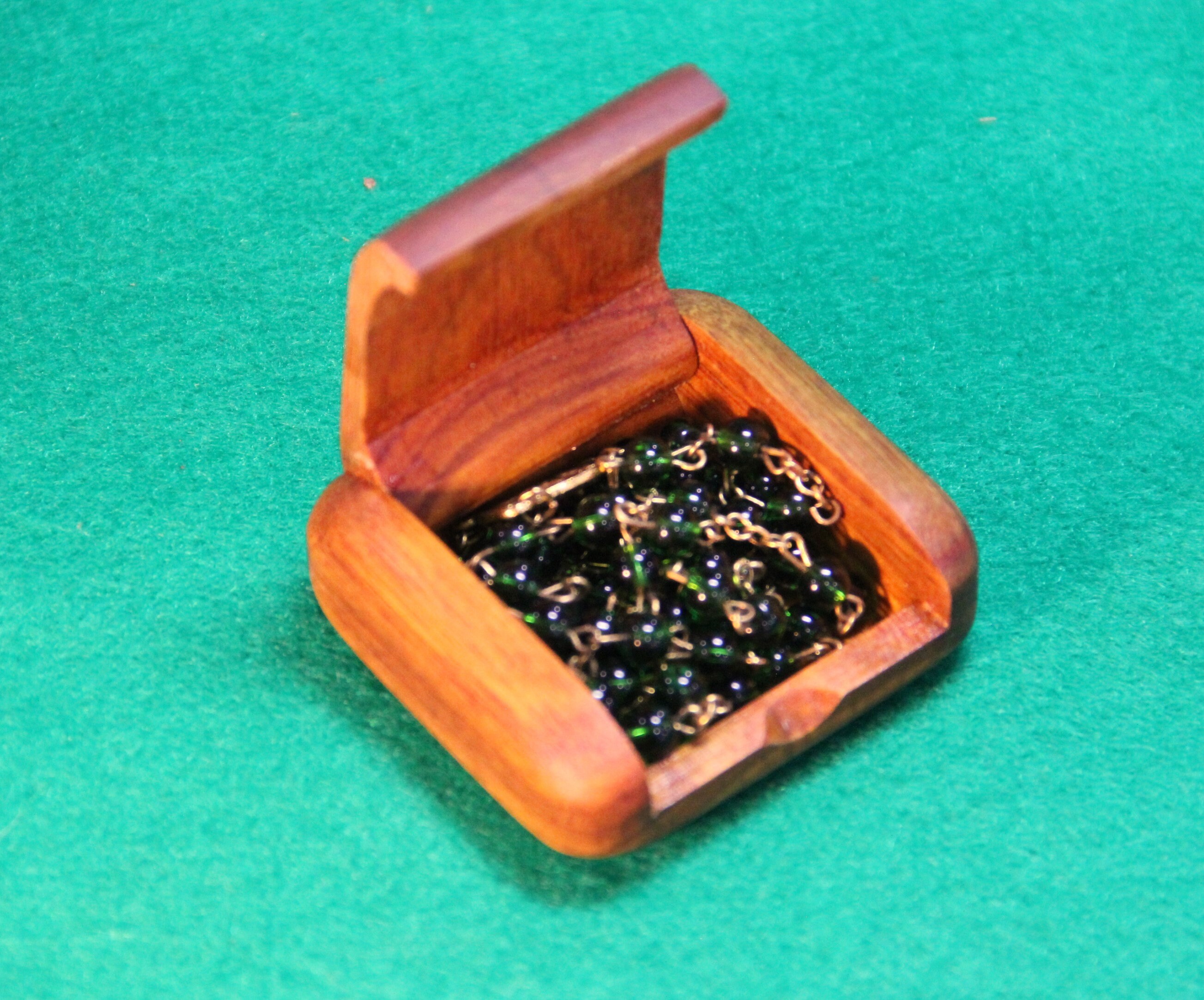 Wooden Rosary Box, for Smaller Rosaries, Pocket Box, Hand Made ...