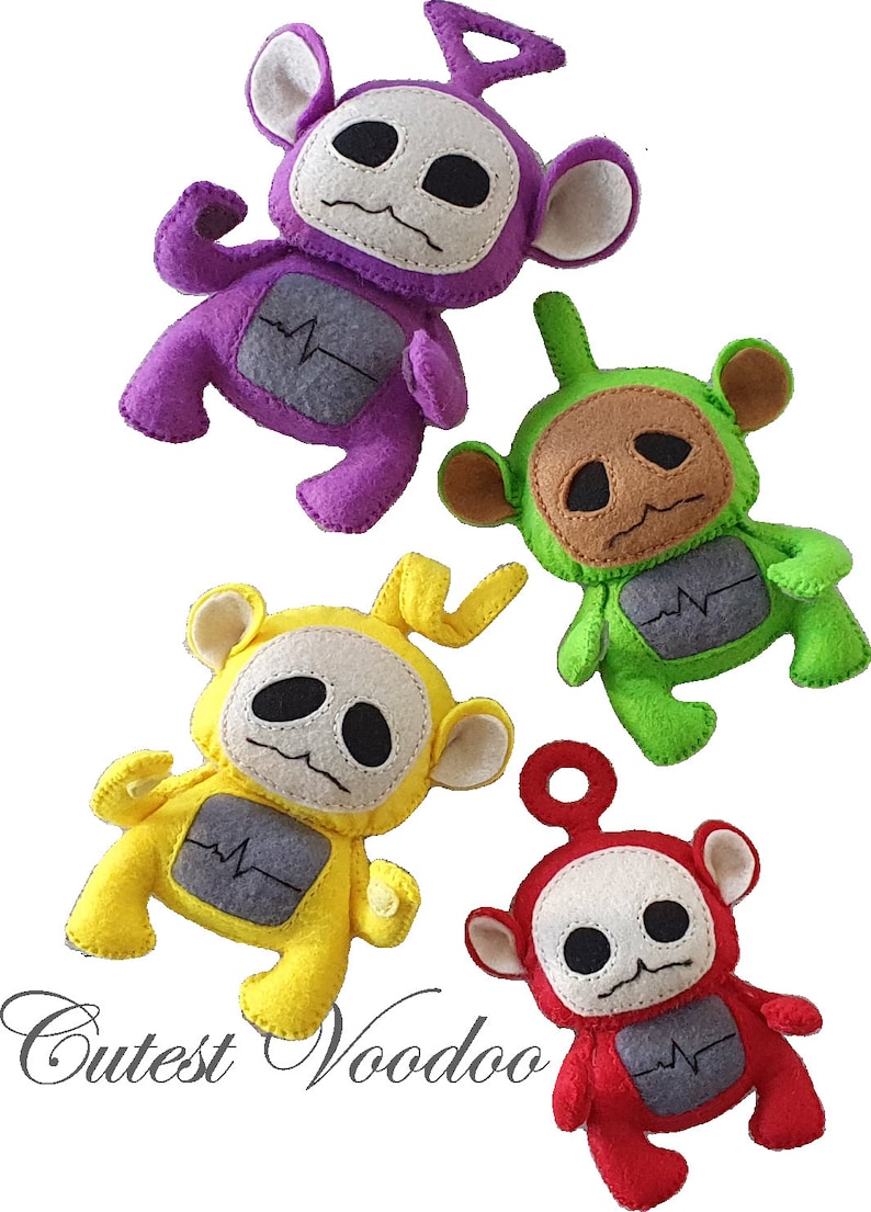 PDF PATTERN. Cursed Teletubbies Gothic Horror Felt Sewing Pattern - Etsy