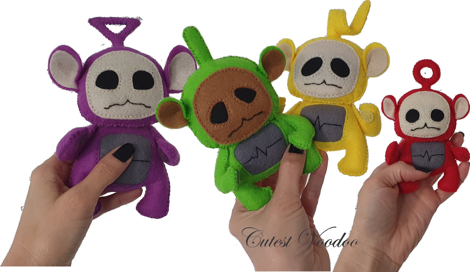 PDF PATTERN. Cursed Teletubbies Gothic Horror Felt Sewing - Etsy Singapore