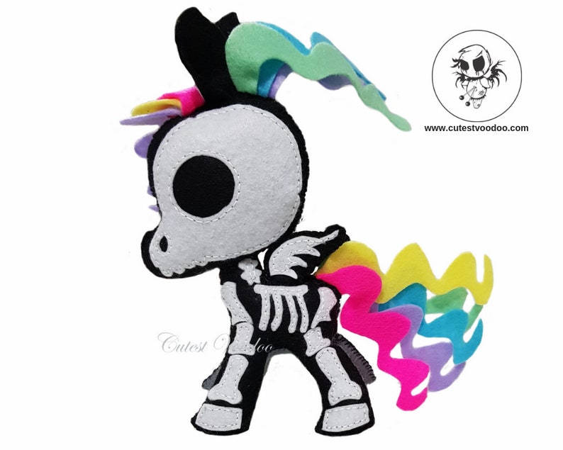 PDF PATTERN: Skeleton My Little Pony Gothic Felt Toy Sewing - Etsy ...