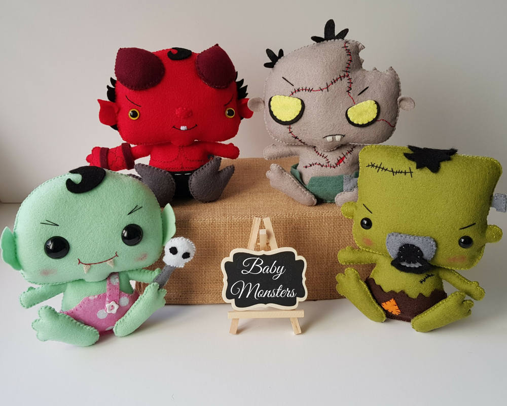 PDF PATTERN. Baby Vampire Gothic Horror Plush PDF Felt Pattern - Etsy
