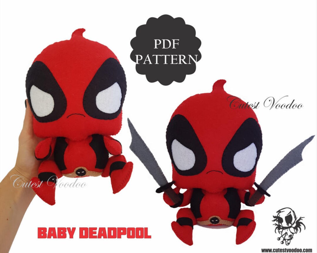 PDF PATTERN. Baby Deadpool Marvel Horror Felt Pattern - Etsy Australia