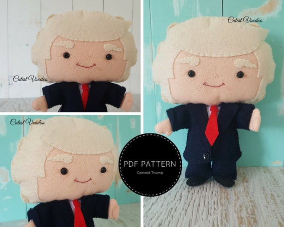 PDF PATTERN. President Donald Trump PDF Felt Pattern | Etsy