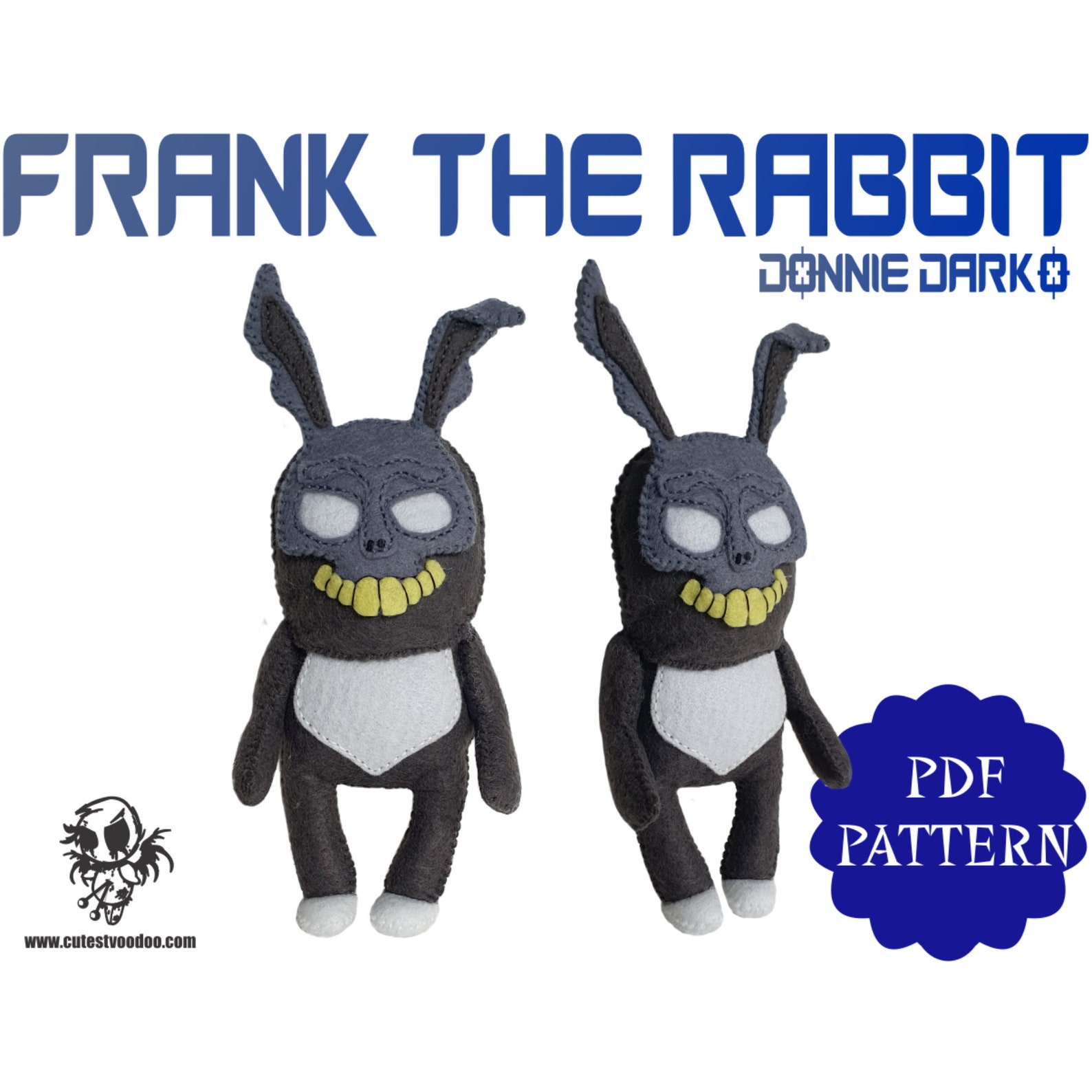PDF PATTERN. Frank the Rabbit (donnie Darko) Sewing Felt Pattern - Etsy