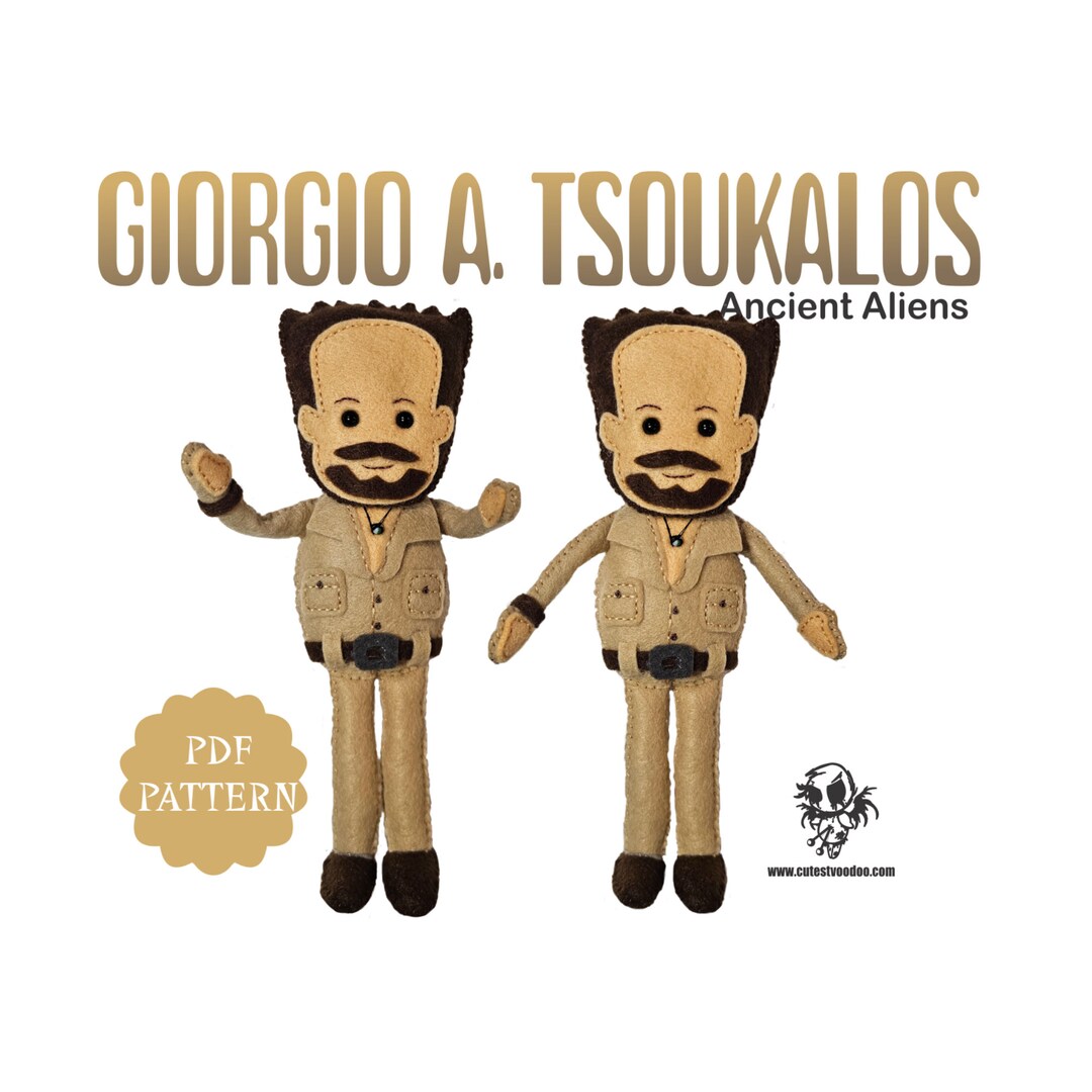 PDF PATTERN. Giorgio A. Tsoukalos Ancient Aliens Sewing Felt Toy Doll ...