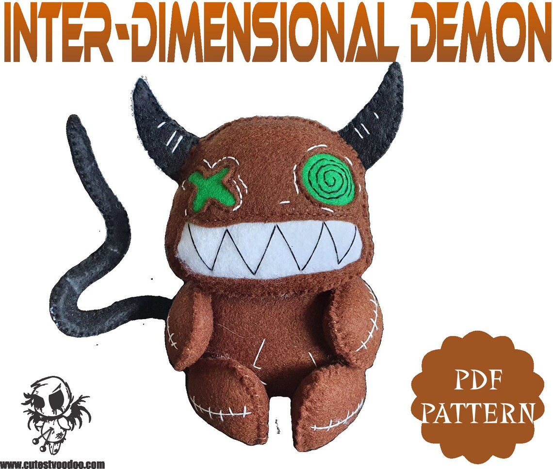 PDF PATTERN: Inter-dimensional Demon Felt Sewing PDF Pattern - Etsy