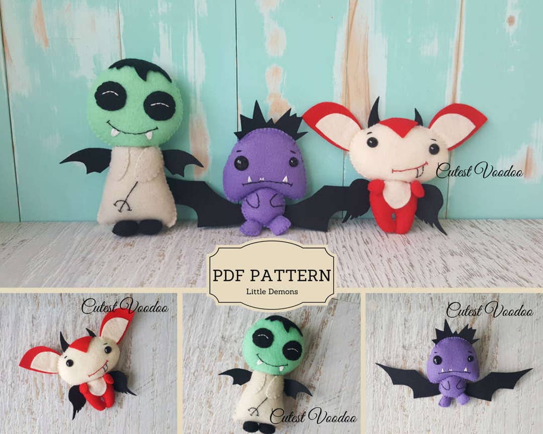 PDF PATTERN. Little Demons PDF Felt Pattern - Etsy