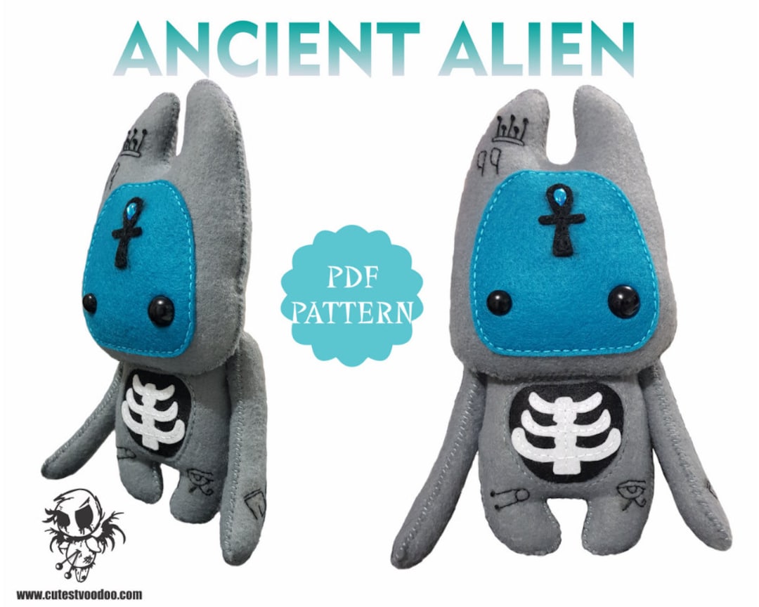 PDF PATTERN. Ancient Alien Egyptian Felt Toy Sewing Pattern - Etsy