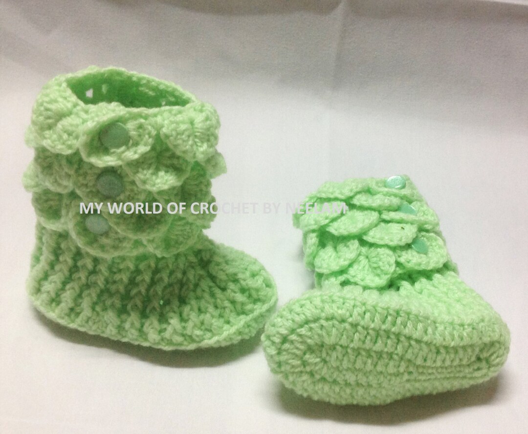 Crocodile Booties, Crochet Baby Shoe Pattern , Crochet Boots Pattern - Etsy