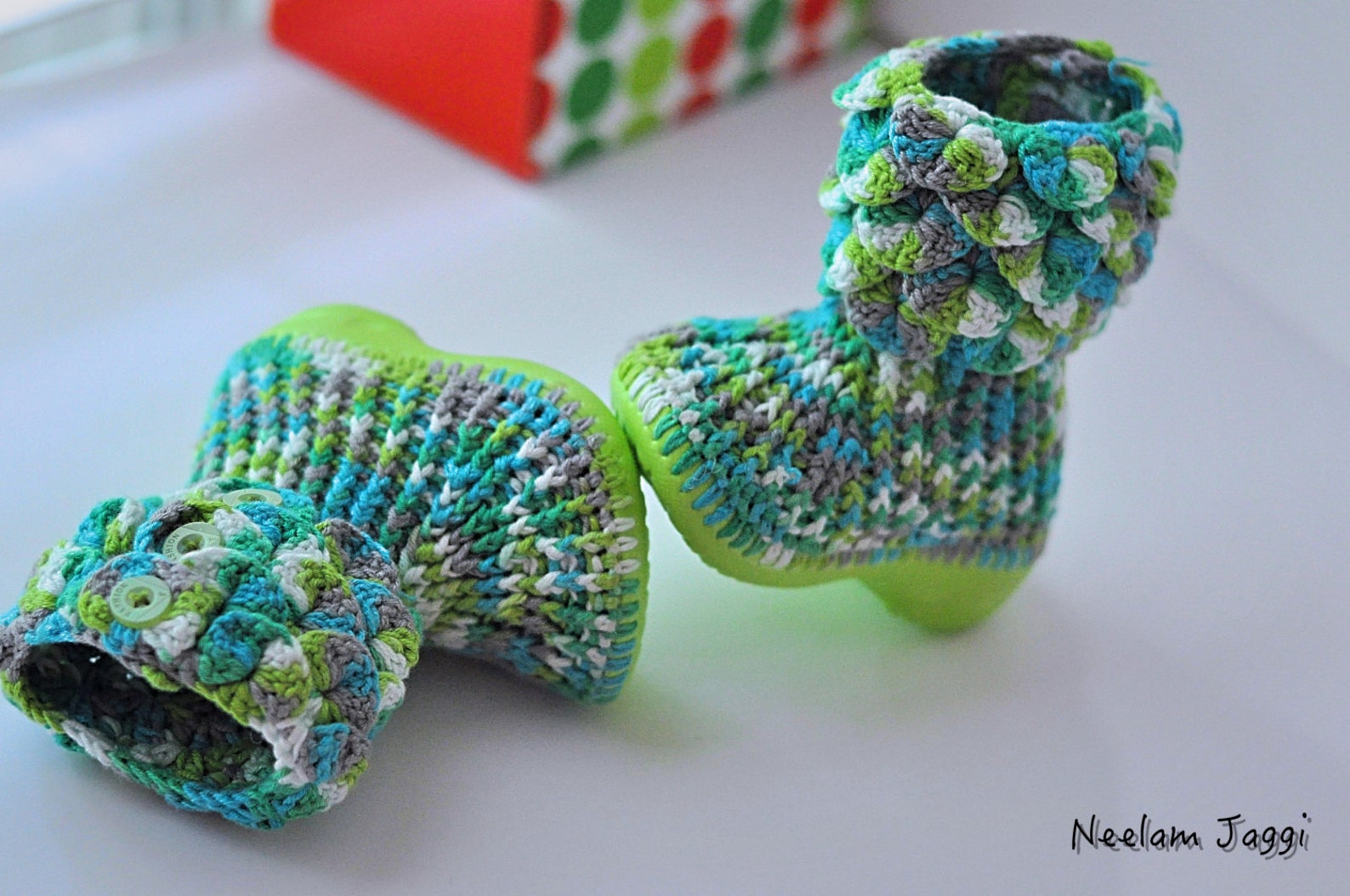 Crochet Multi Color Boots Pattern , Crocodile Stitch Boots - Etsy