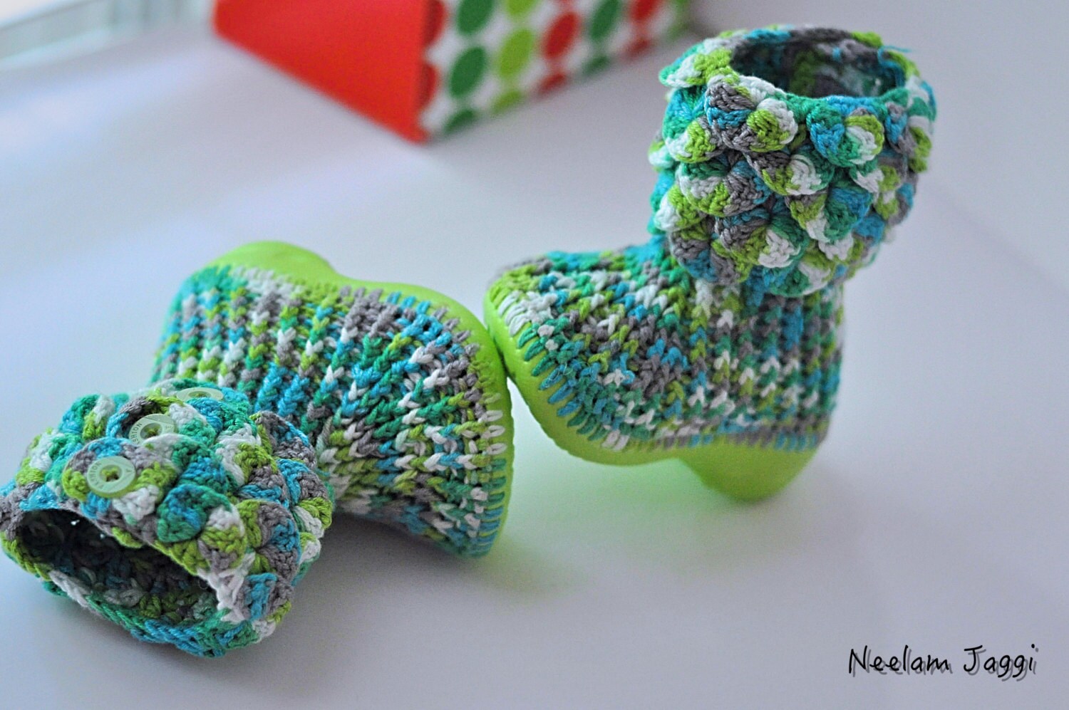 Crochet Multi Color Boots Pattern , Crocodile Stitch Boots - Etsy