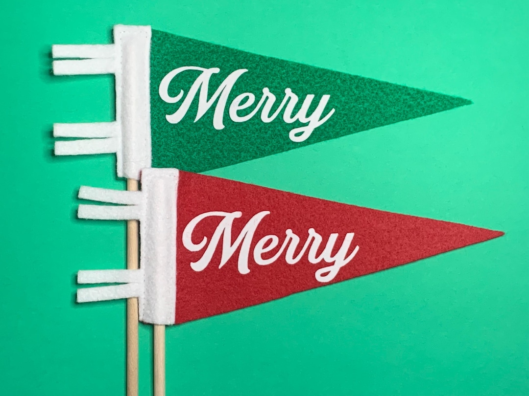 Mini Christmas Flag, Christmas Pennant, Holiday Decor - Etsy