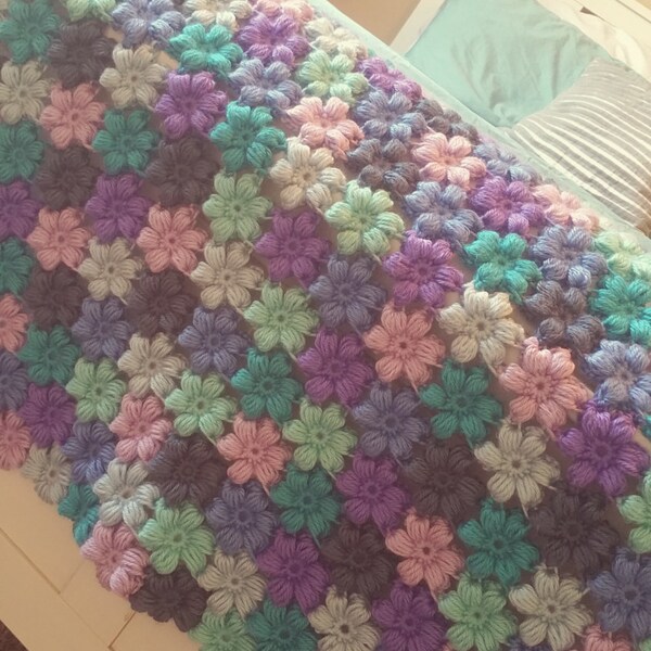 Crochet Flower Blanket - Etsy