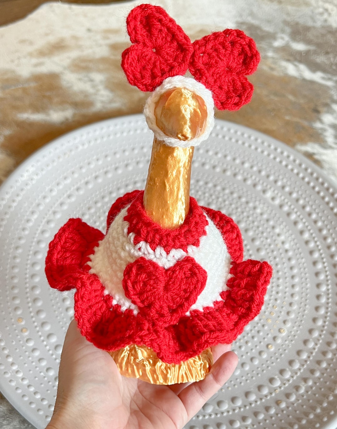 7 Inch DESK Goose Valentine’s Day Heart Dress Outfit - Etsy