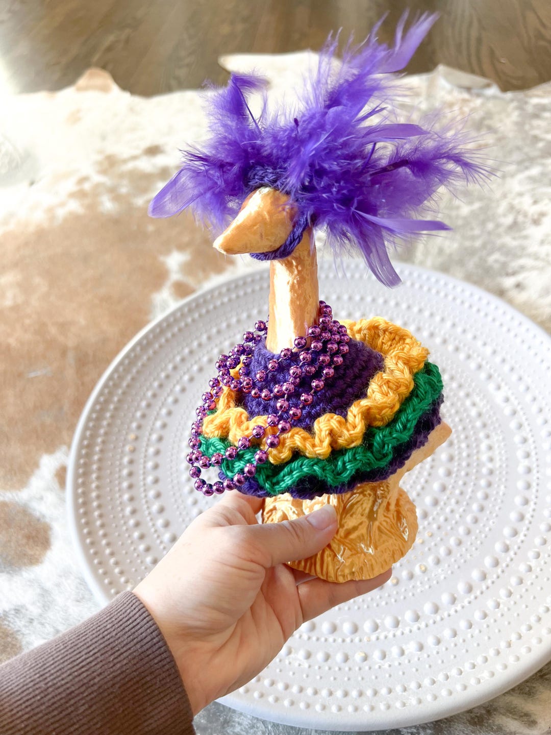 7 Inch DESK Goose Mardi Gras Dress Outfit - Etsy