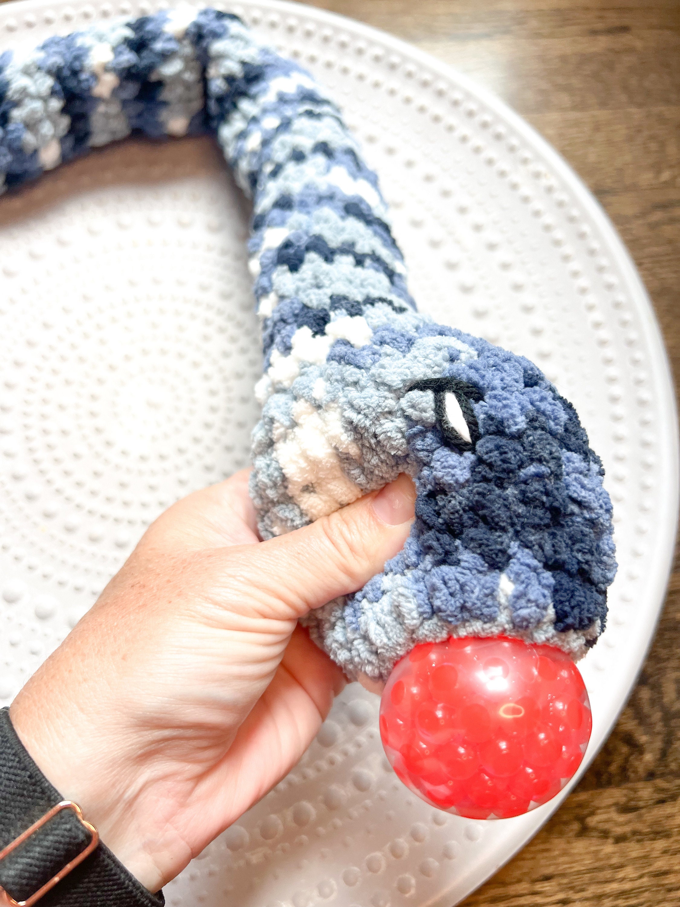 Squeezy Snake Crochet PATTERN, No Sew Amigurumi PATTERN, Snake Stress ...