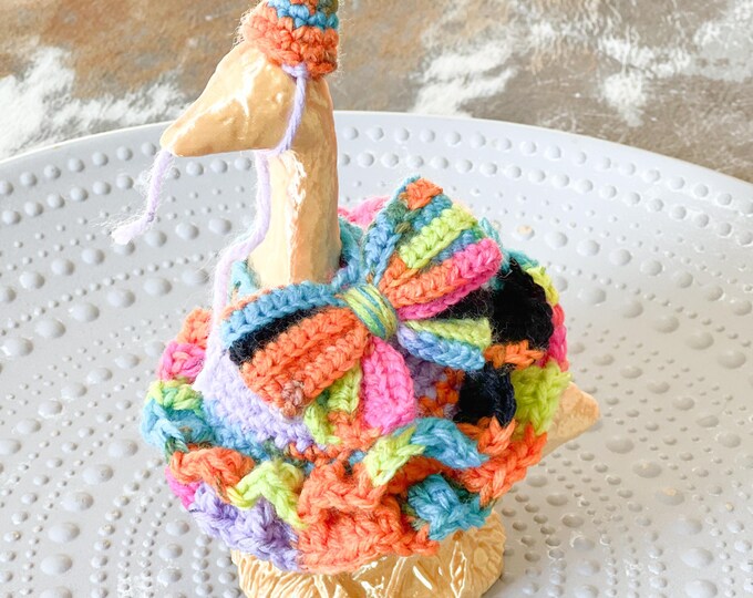 7 Inch DESK Goose 80's 90's Birthday Party Neon Retro Bow Dress Outfit ...