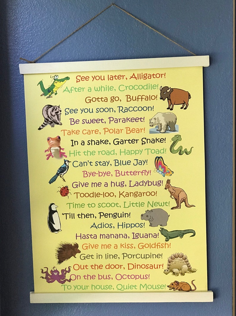 See Ya Later Alligator Poster for Child's Room or Home - Colorful ...
