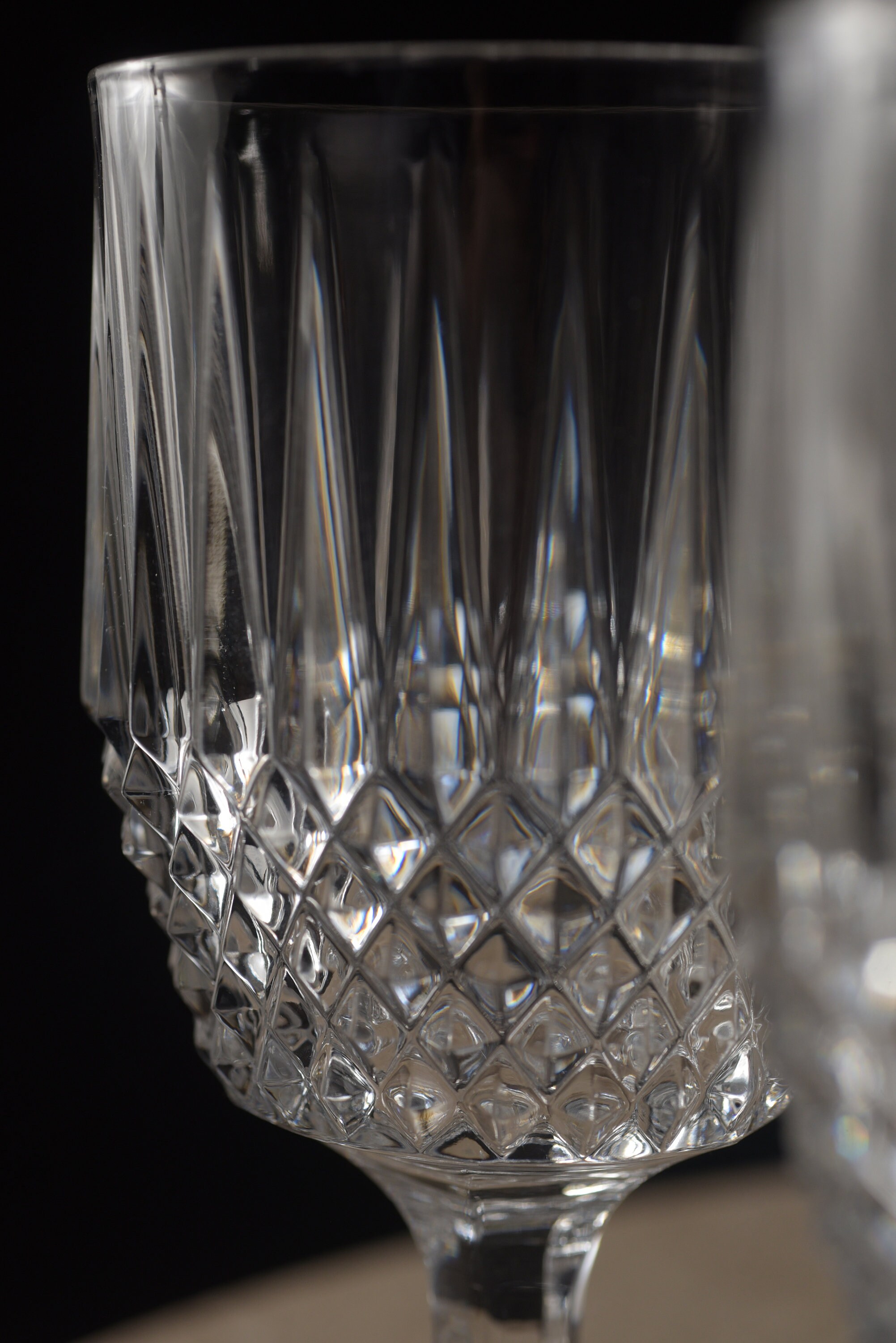 Vintage Fostoria Straton Crystal water Goblet Set of 2 - Etsy