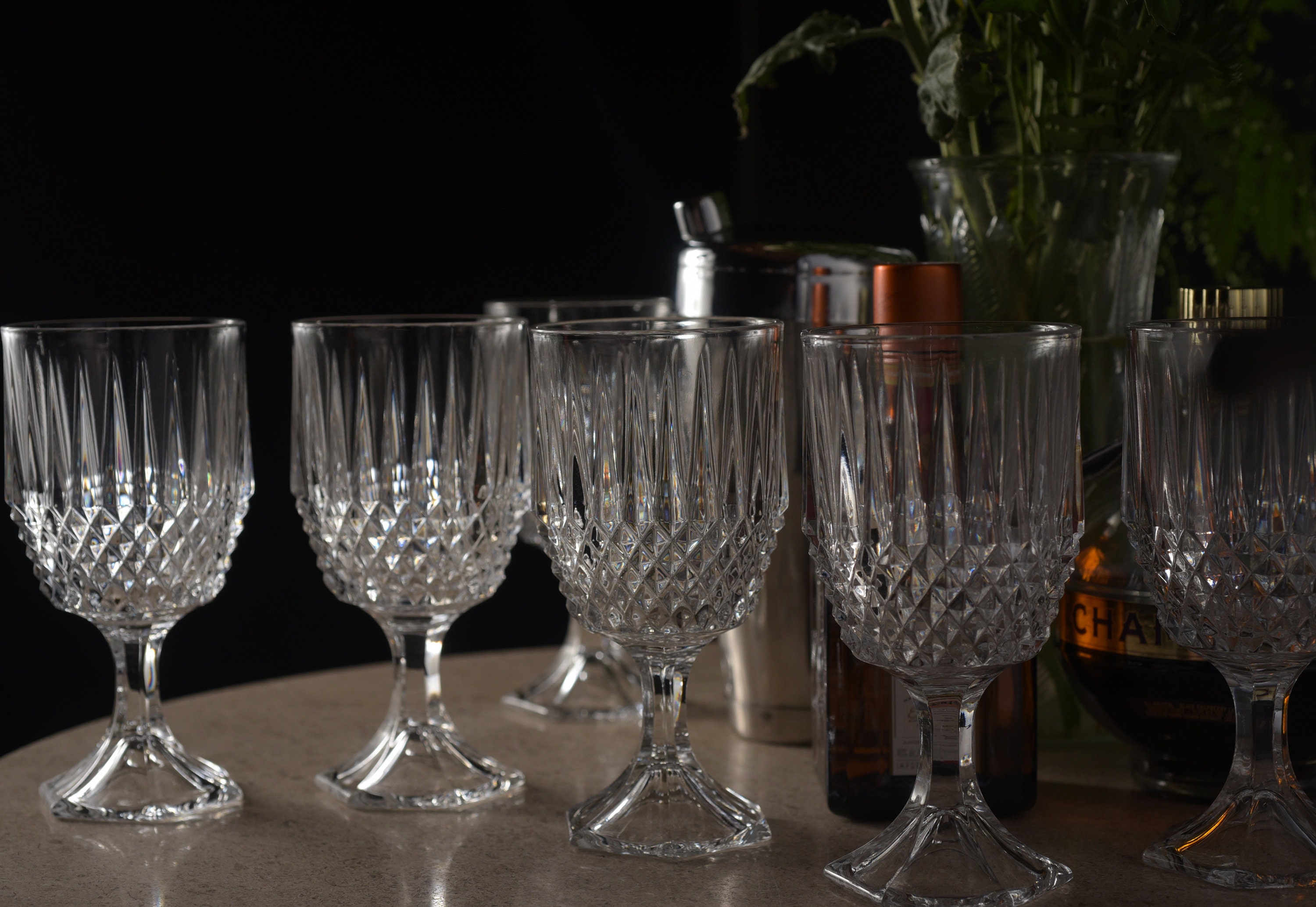 Vintage Fostoria Straton Crystal water Goblet Set of 2 - Etsy