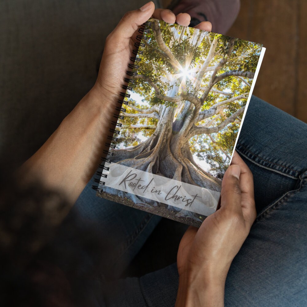 Rooted in Christ Notebook Jesus Journal Faith Journal Sermon Notebook ...