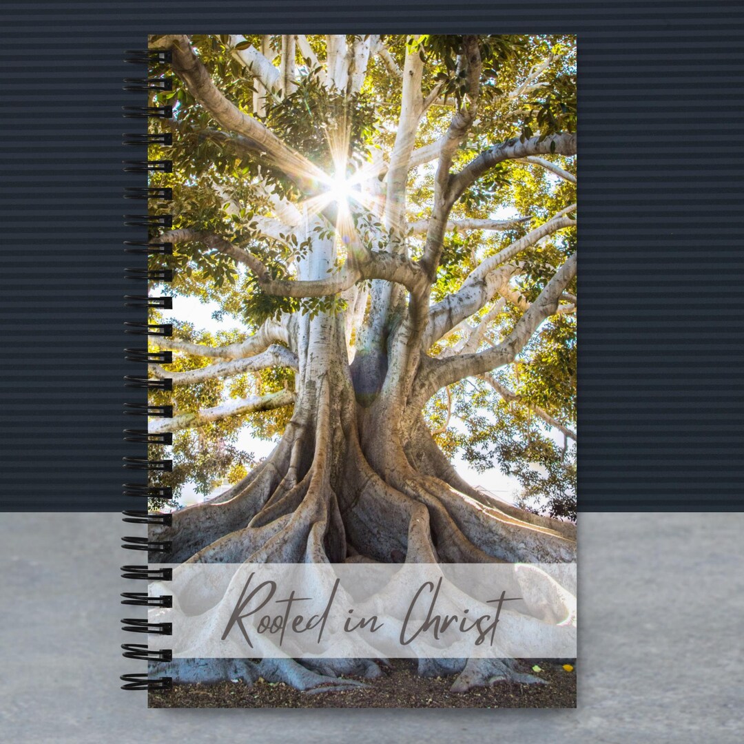 Rooted in Christ Notebook Jesus Journal Faith Journal Sermon Notebook ...
