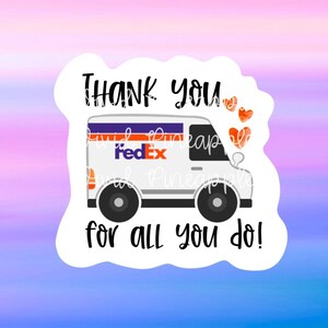 PNG Sticker Download Fedex Thank You for All You Do | Etsy