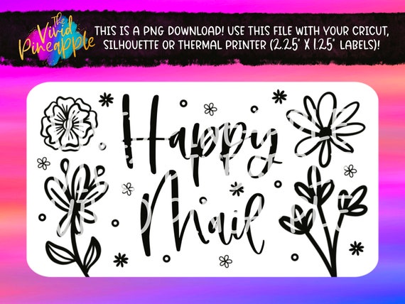 PNG Sticker Download Happy Mail Spring Flowers Thermal - Etsy