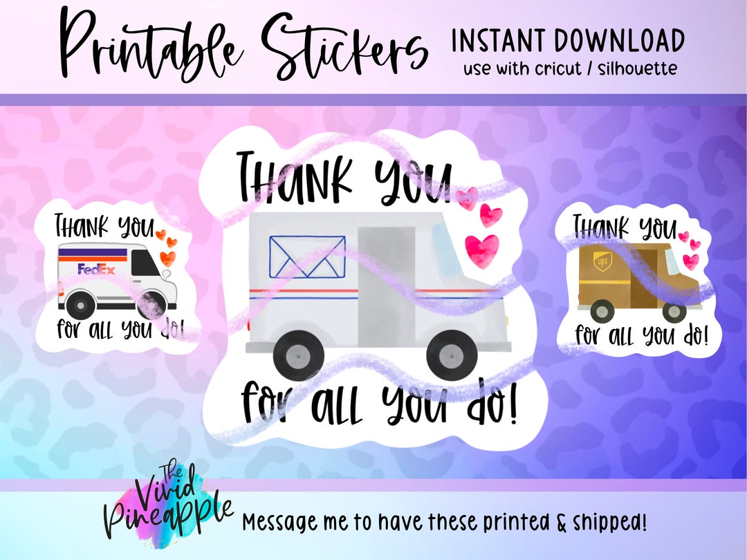 PNG Sticker Downloads - USPS UPS Fedex - Thank You for All You Do Mail ...