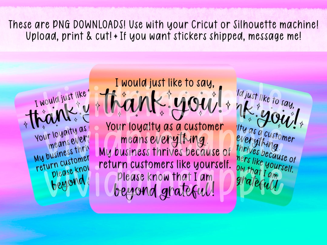 PNG Sticker Download Loyal Customers Thank You Sticker Small Business ...