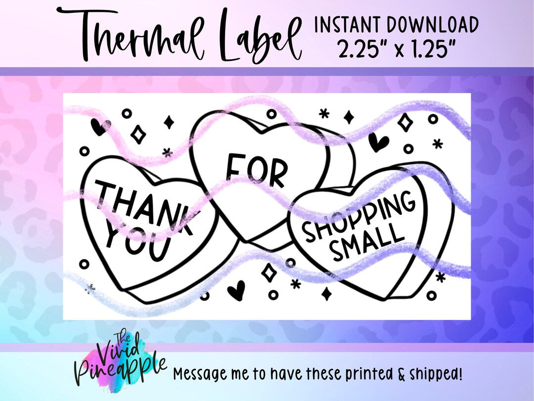 Valentines Day Digital Sticker Download - Thermal Printer Label ...