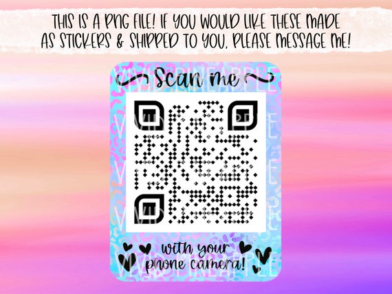 PNG Sticker Download QR Code Sticker Small Business | Etsy