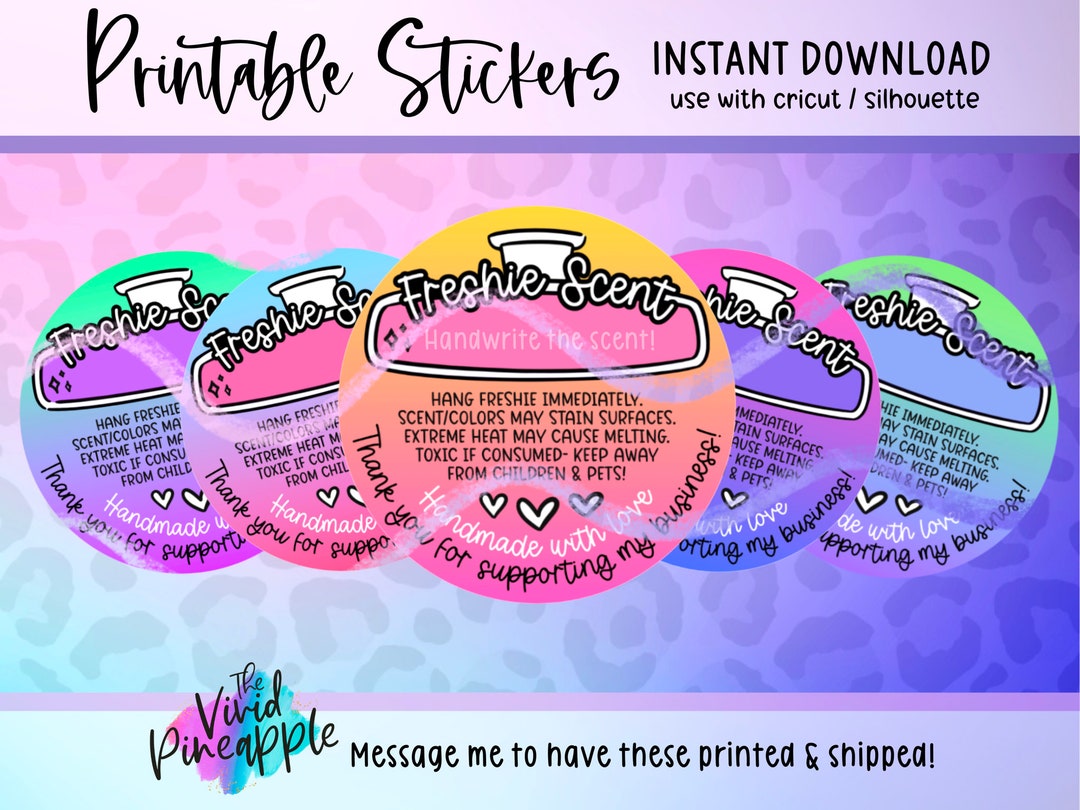 PNG Sticker Downloads - Freshie Scent & Care Instructions - Small ...