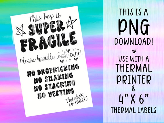 PNG Thermal Sticker Download Funny Fragile Sticker Thermal - Etsy