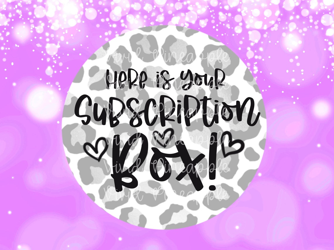 PNG Sticker Download Here is Your Subscription Box - Etsy
