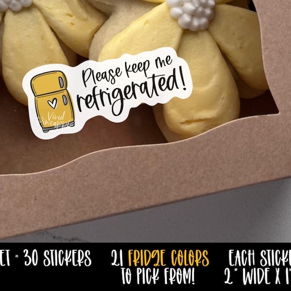 Keep Refrigerated Stickers - Etsy