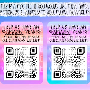 PNG Download - Classroom QR Code Sticker - Teacher’s Classroom Amazon ...