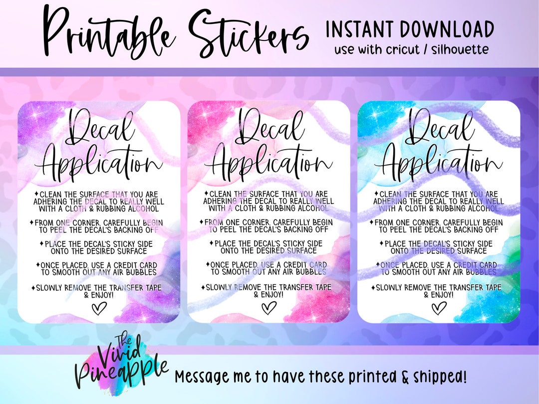 PNG Sticker Download - Decal Application Instructions - Small Business ...