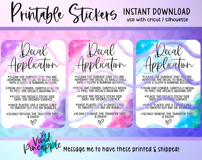 PNG Sticker Download - Decal Application Instructions - Small Business ...