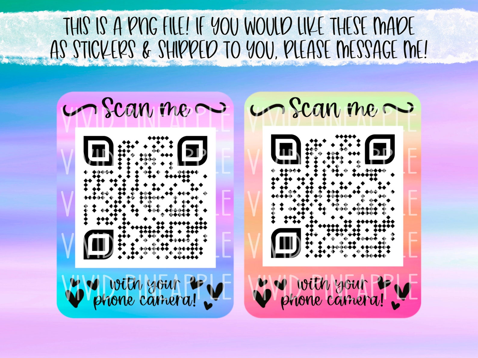 PNG Sticker Download QR Code Sticker Small Business - Etsy