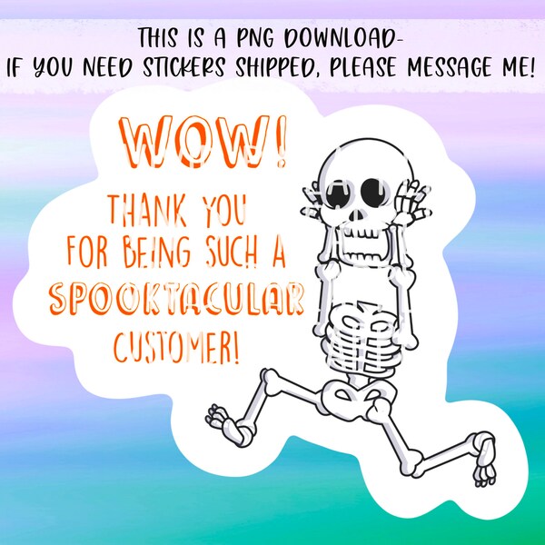 Wow Thank You Stickers - Etsy
