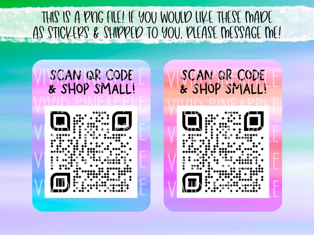 PNG Sticker Download - Scan QR Code & Shop Small Sticker - Small ...