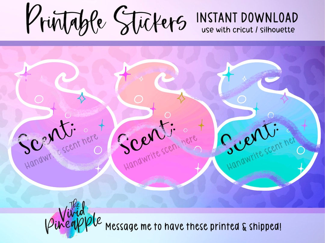 PNG Sticker Downloads - Scent Labels - Handwrite Scent Stickers ...