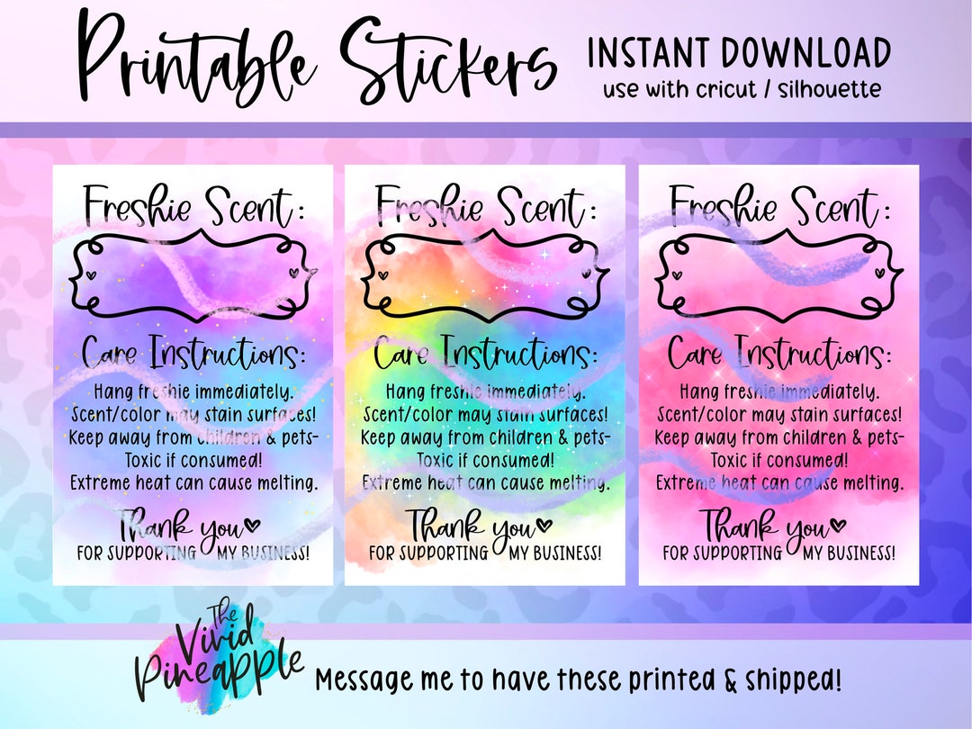 PNG Sticker Downloads - Freshie Care Stickers - Freshie Business Labels ...