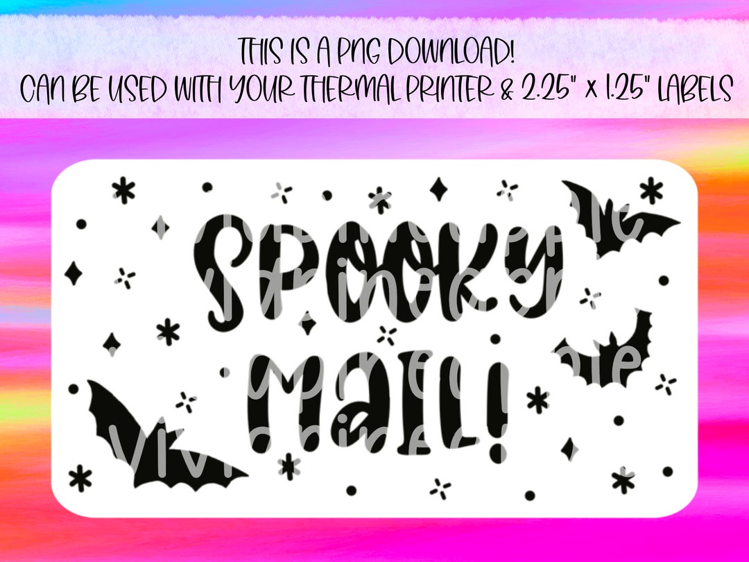 PNG Sticker Download Spooky Mail Halloween Small Business - Etsy