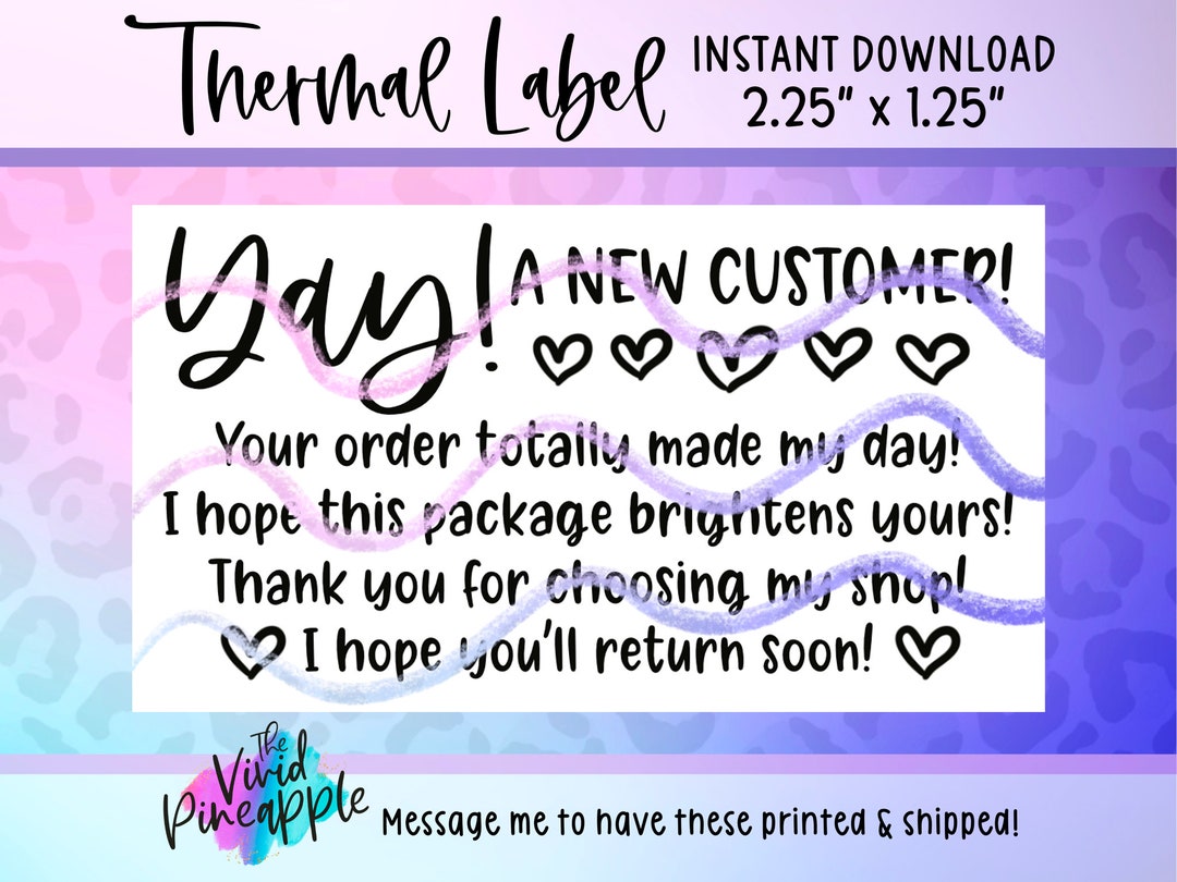PNG Sticker Download - Yay! New Customer - Made My Day - Thermal ...