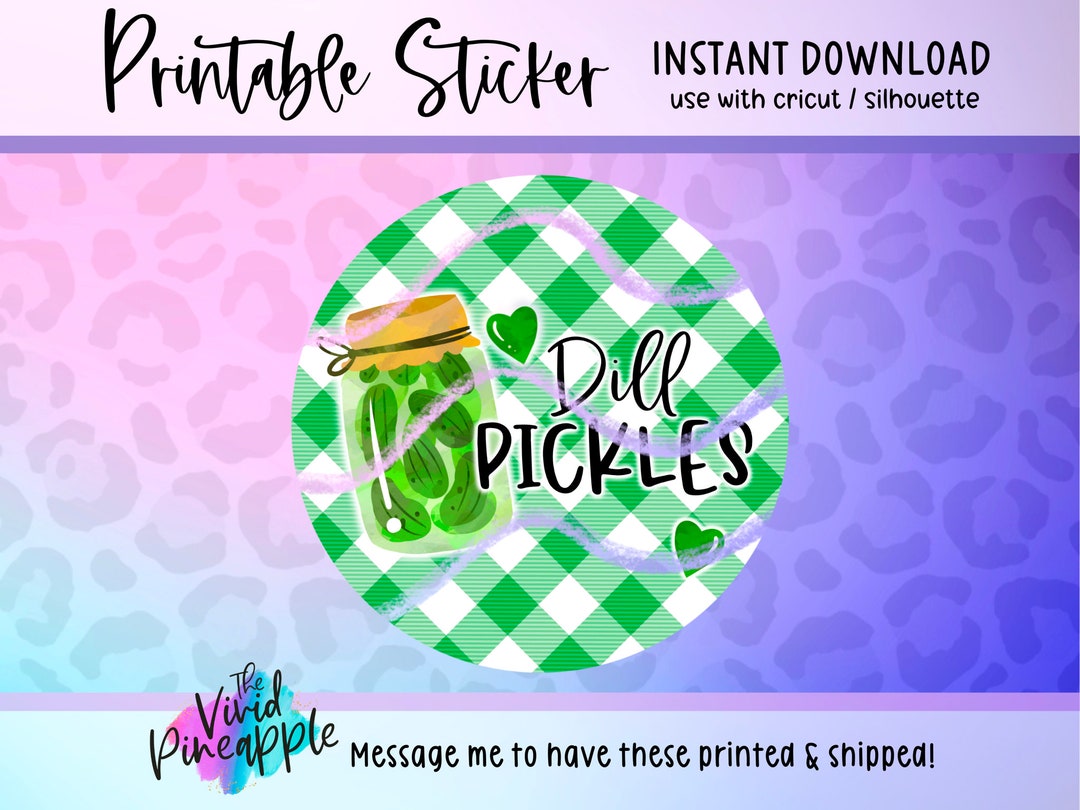PNG Sticker Download - Dill Pickles Sticker - Food Canning Sticker ...