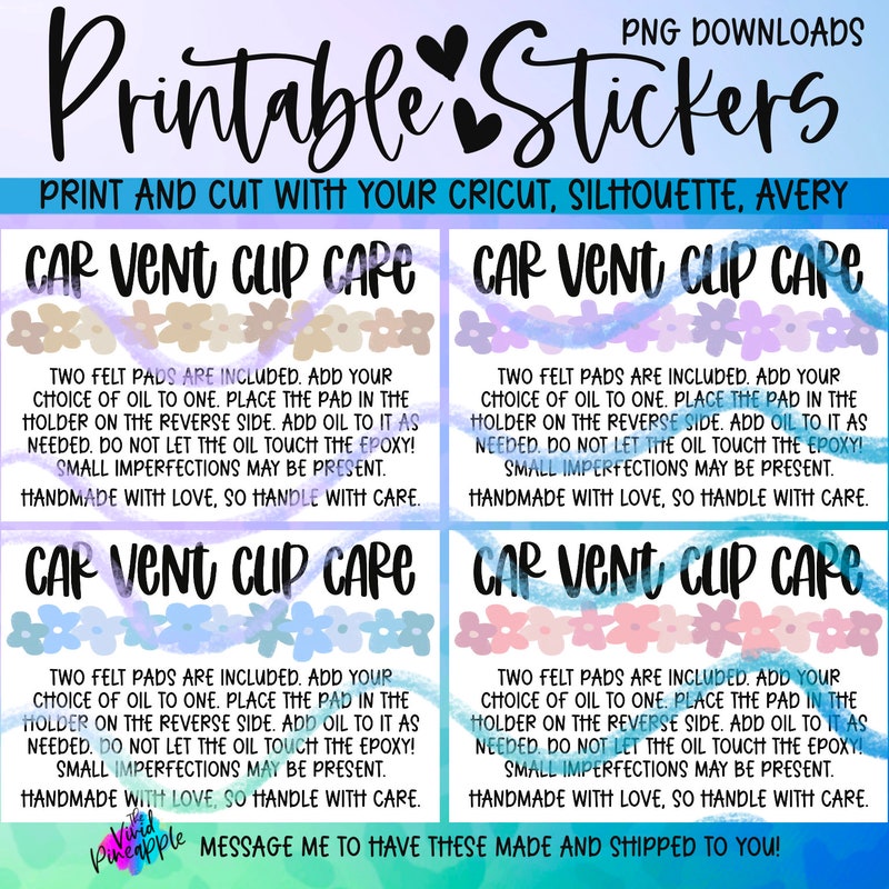 Car Vent Clip Stickers - Etsy