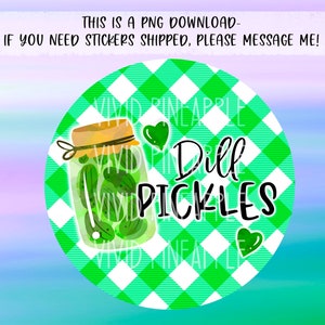 PNG Sticker Download Dill Pickles Sticker Food Canning - Etsy